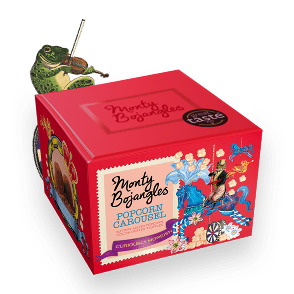 Monty Bojangles Popcorn Carousel Cocoa Dusted Truffle Selection -150g ...