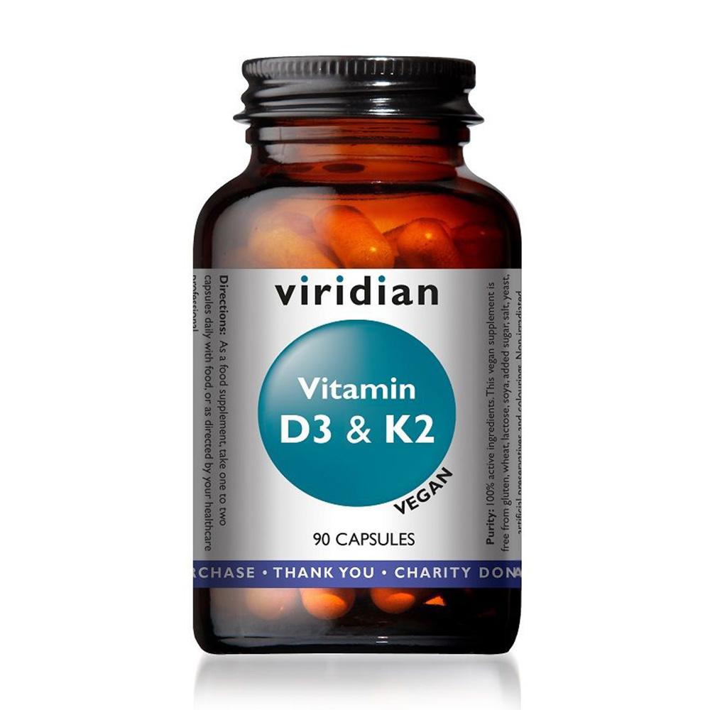 Viridian- Vitamin D3 & K2 90caps - Garage Whole Foods